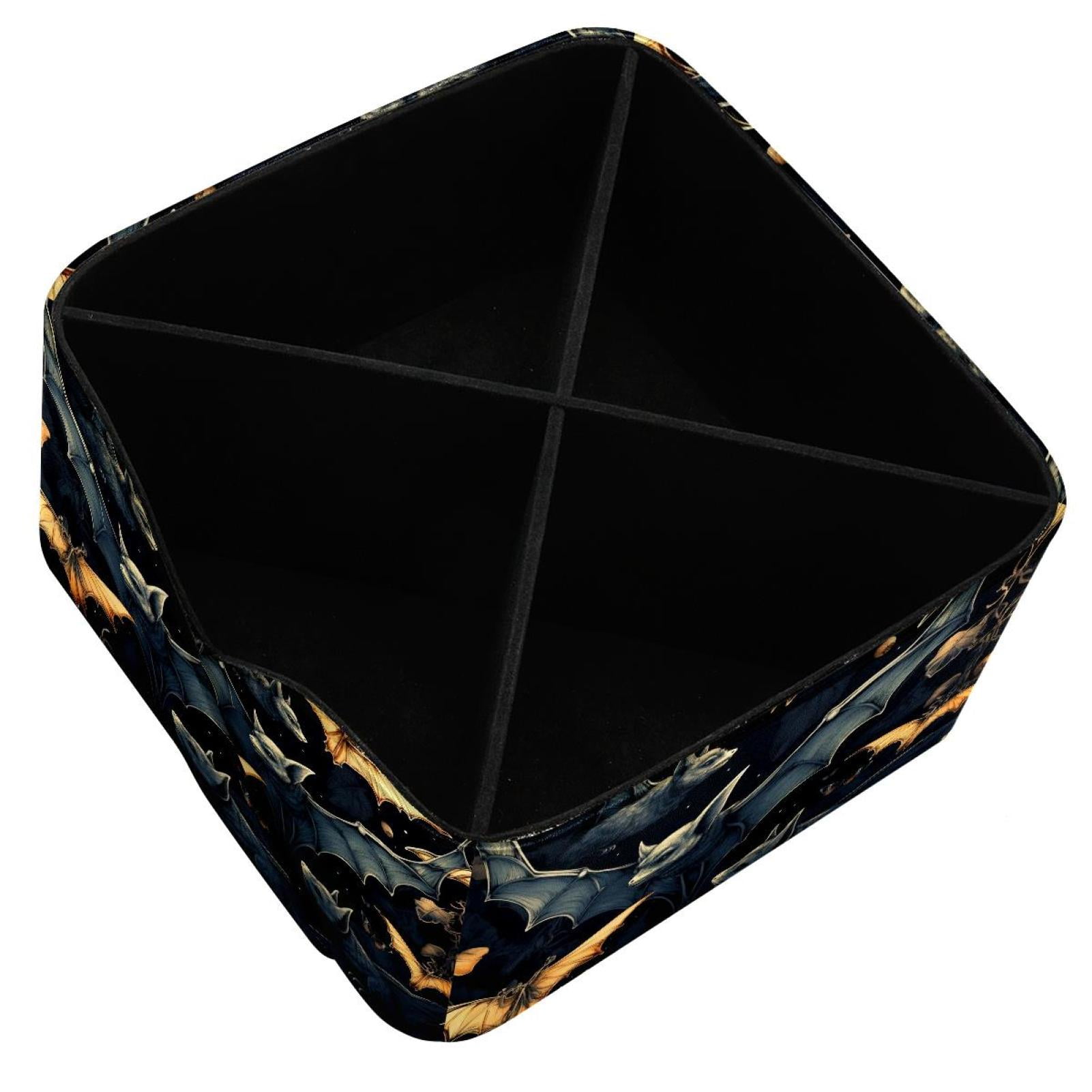 Bats Square Pen Case with 4 Compartments, Removable Dividers, Pencil ...