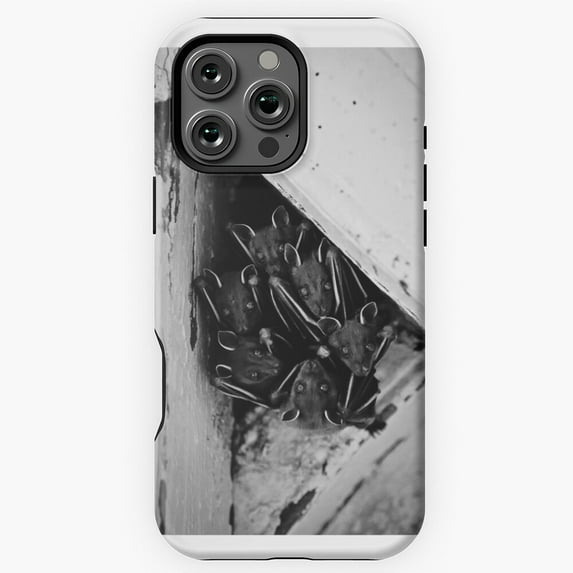 Bats Staring in Camera Spooky Art Phone Case for iPhone 16 15 14 13 12 ...
