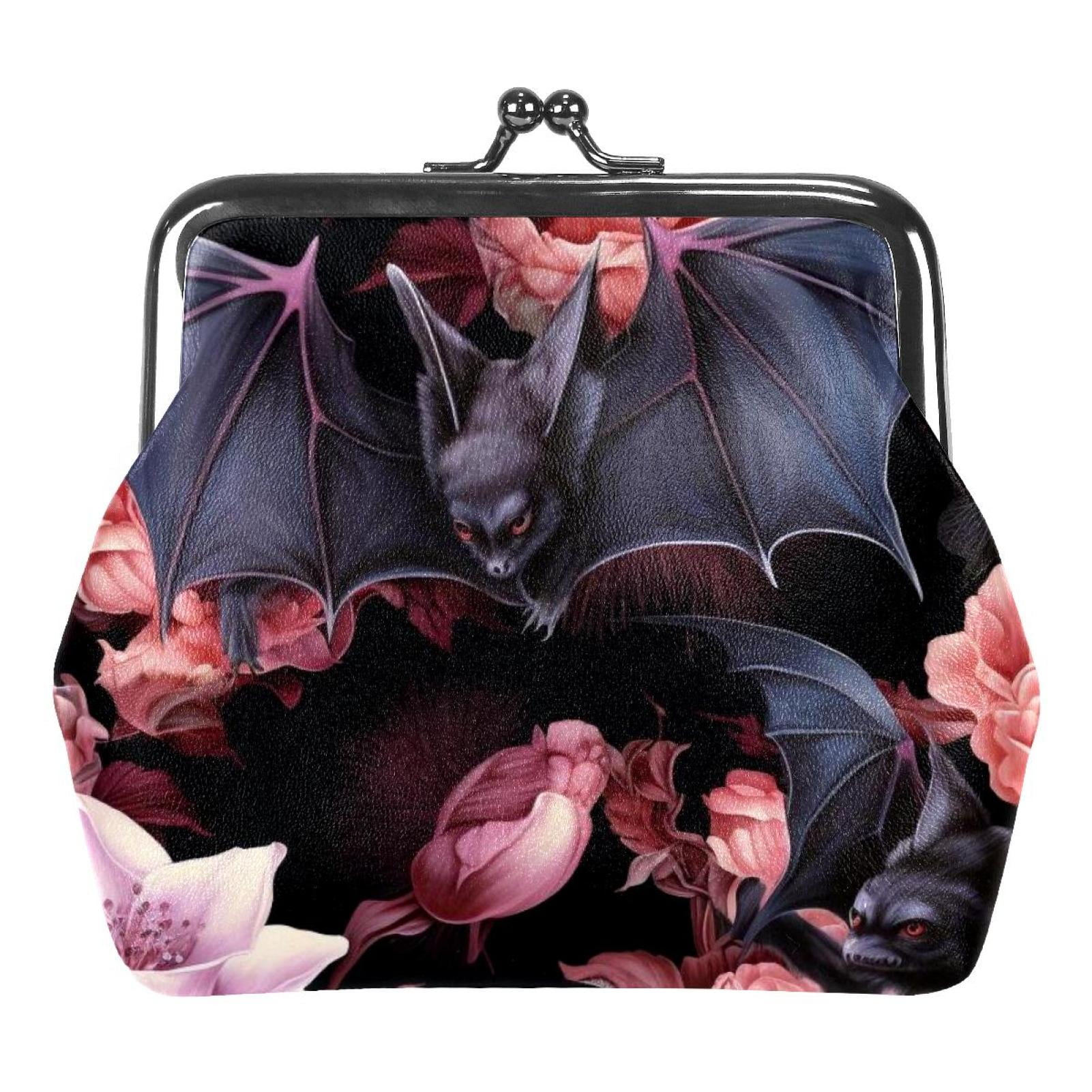 Bats Stylish Men's Wallet with Coin Pouch - 0.7 Microfiber Zinc Alloy ...