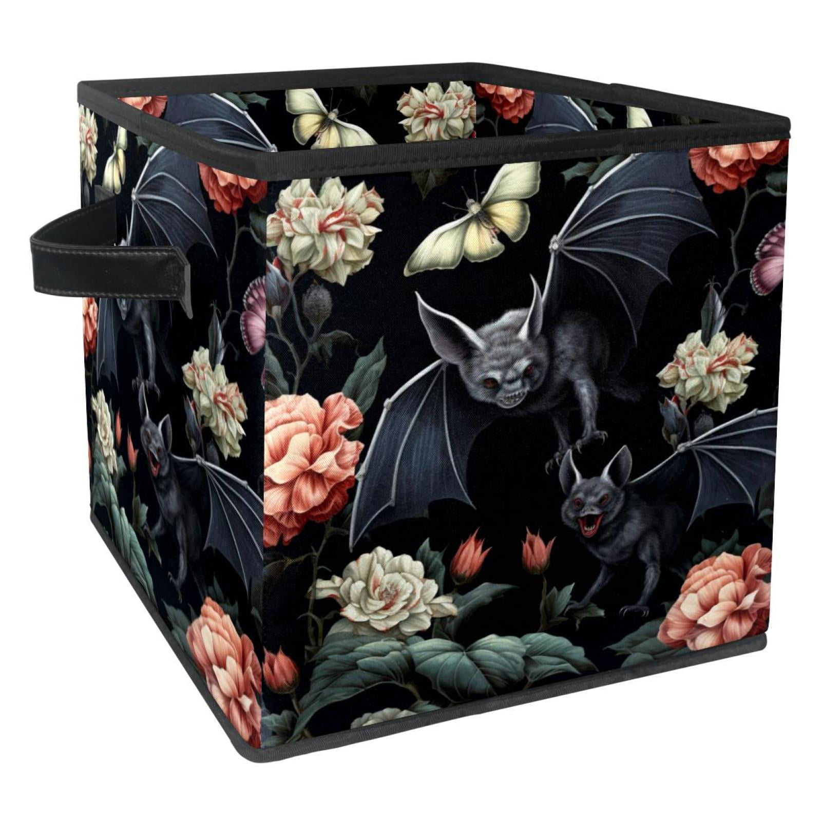 Bats Toy Storage Bins - Foldable with Handle, 10.8"x10.5"x10.6", Large ...