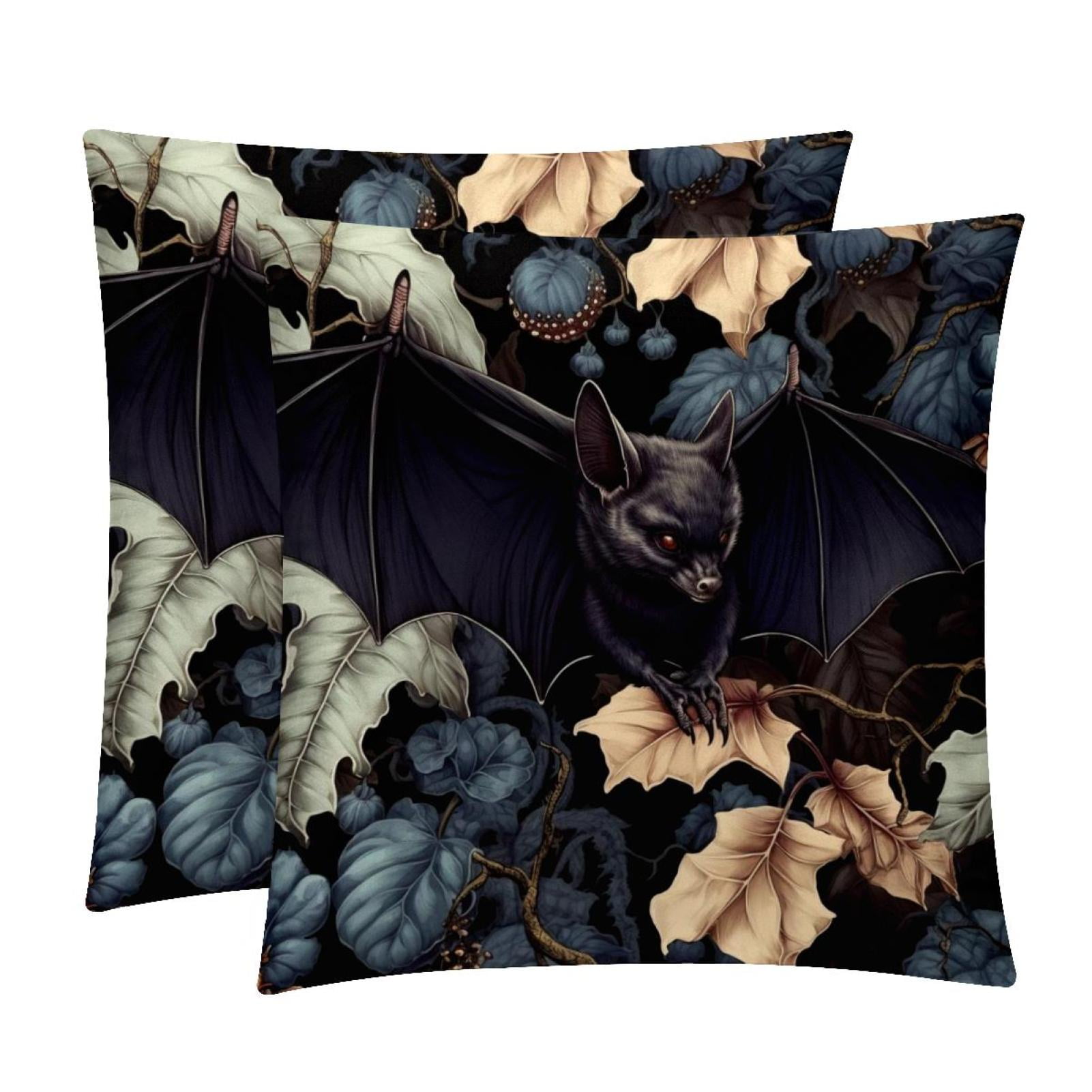 Bats Velvet Throw Pillow Covers Set of 2 - 16x16, 18x18, 20x20 Inches ...