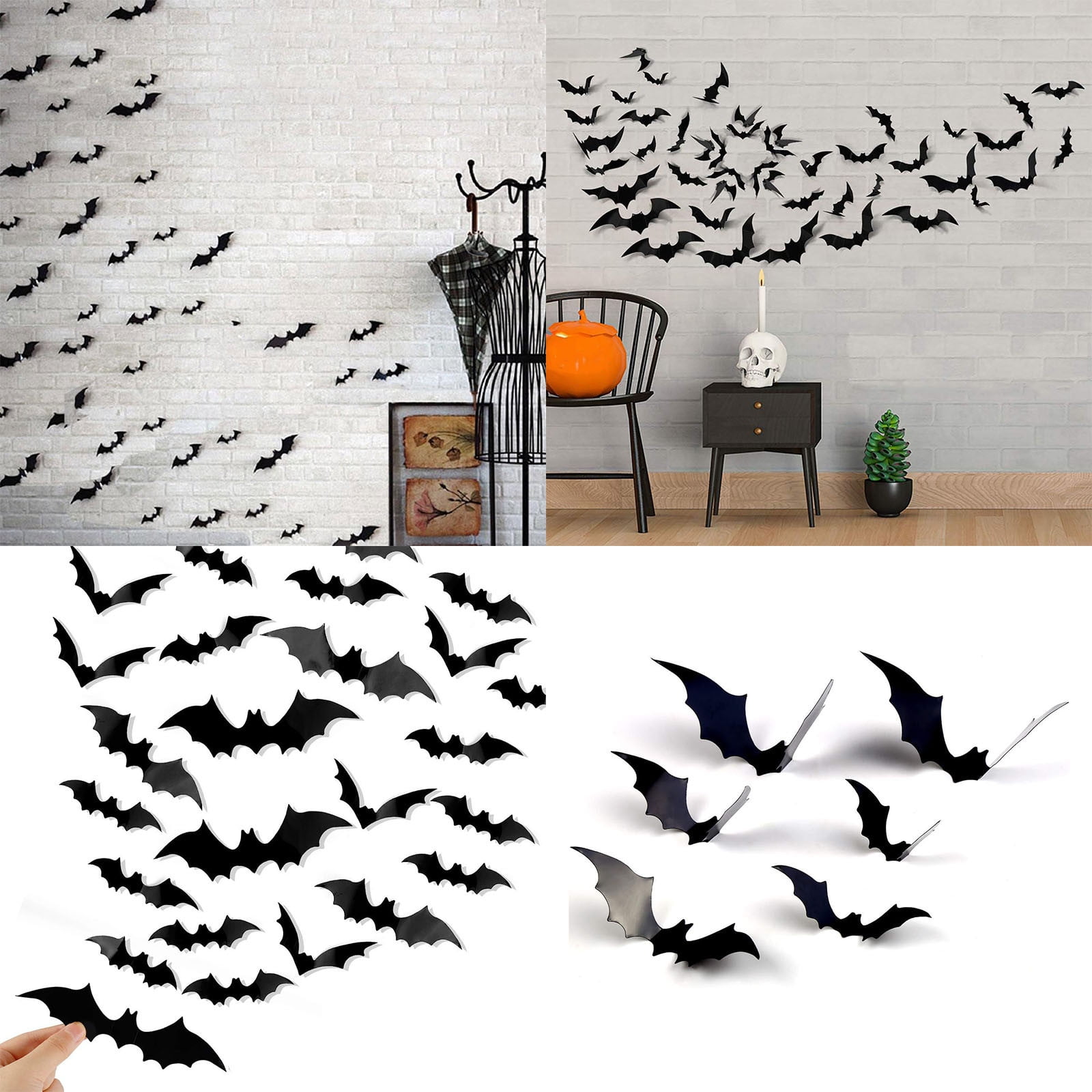 Bats Wall Decor 140 Pcs Bat Wall Stickers For Halloween Decorations ...