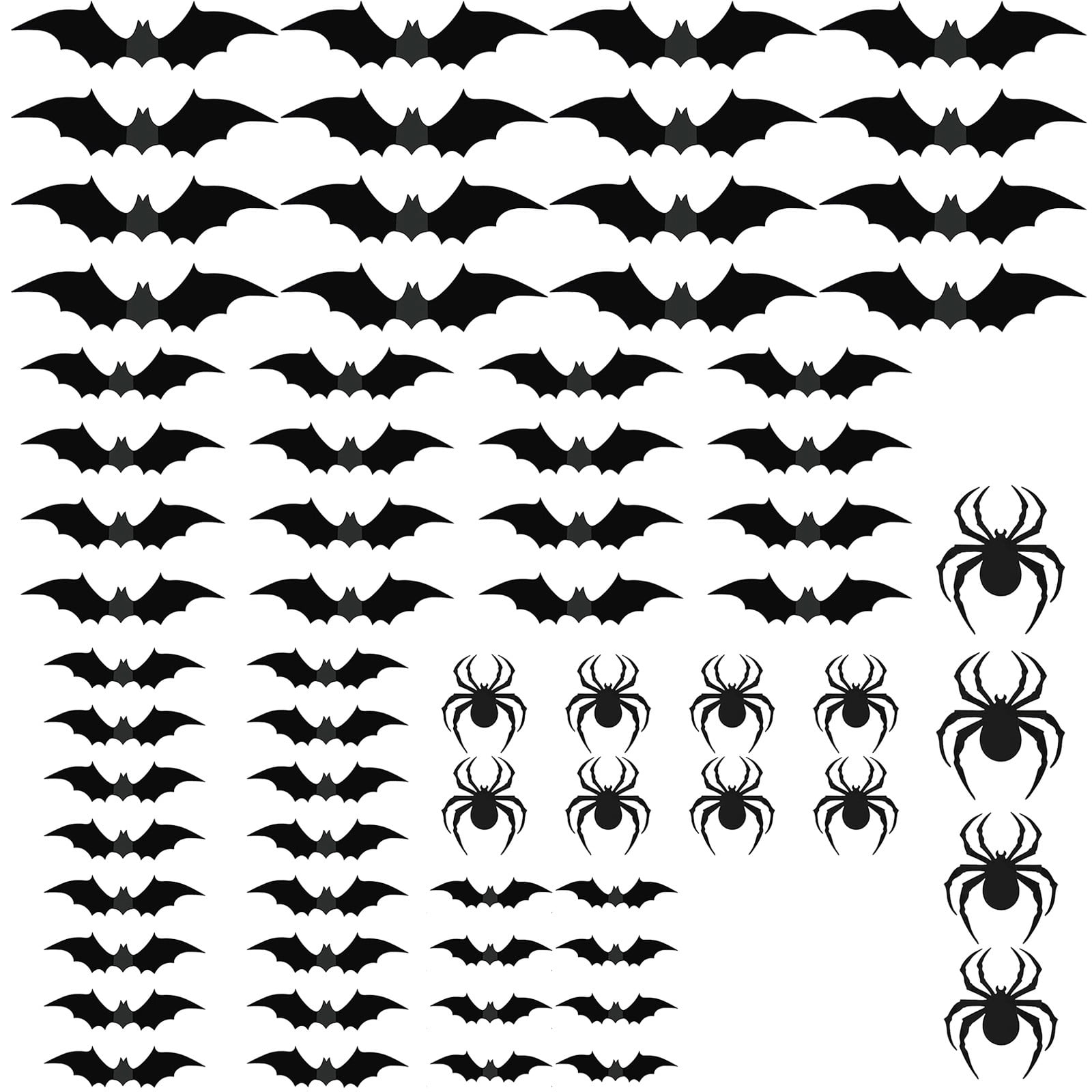 Bats Wall Decor 68 PCS Decoration Bats Realistic 3D Black Scary Bat ...