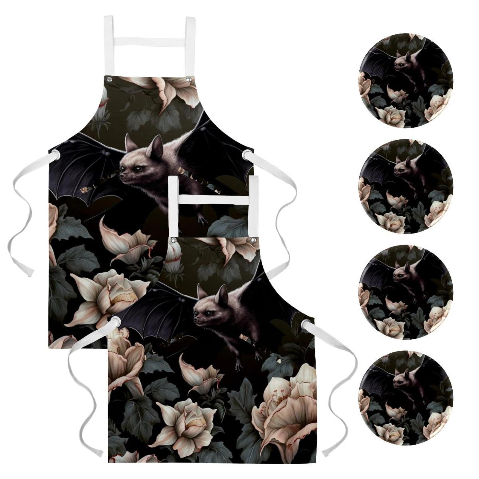 Bats Waterproof 2 Pack Button Kit with Pockets and Badge Set, Apron ...