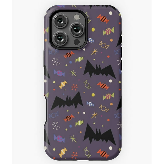 Bats and Candy Halloween Pattern M10995 Phone case for iPhone 11 to 16 ...