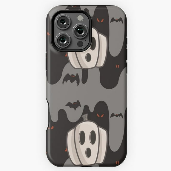 Bats and the Ghost Pumpkin Phone Case for iPhone 16 15 14 13 12 11 Pro ...