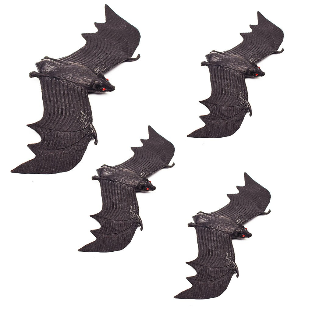 Bats as Decoration Simulation of Rubber Terror Bat with The Props 4PC ...