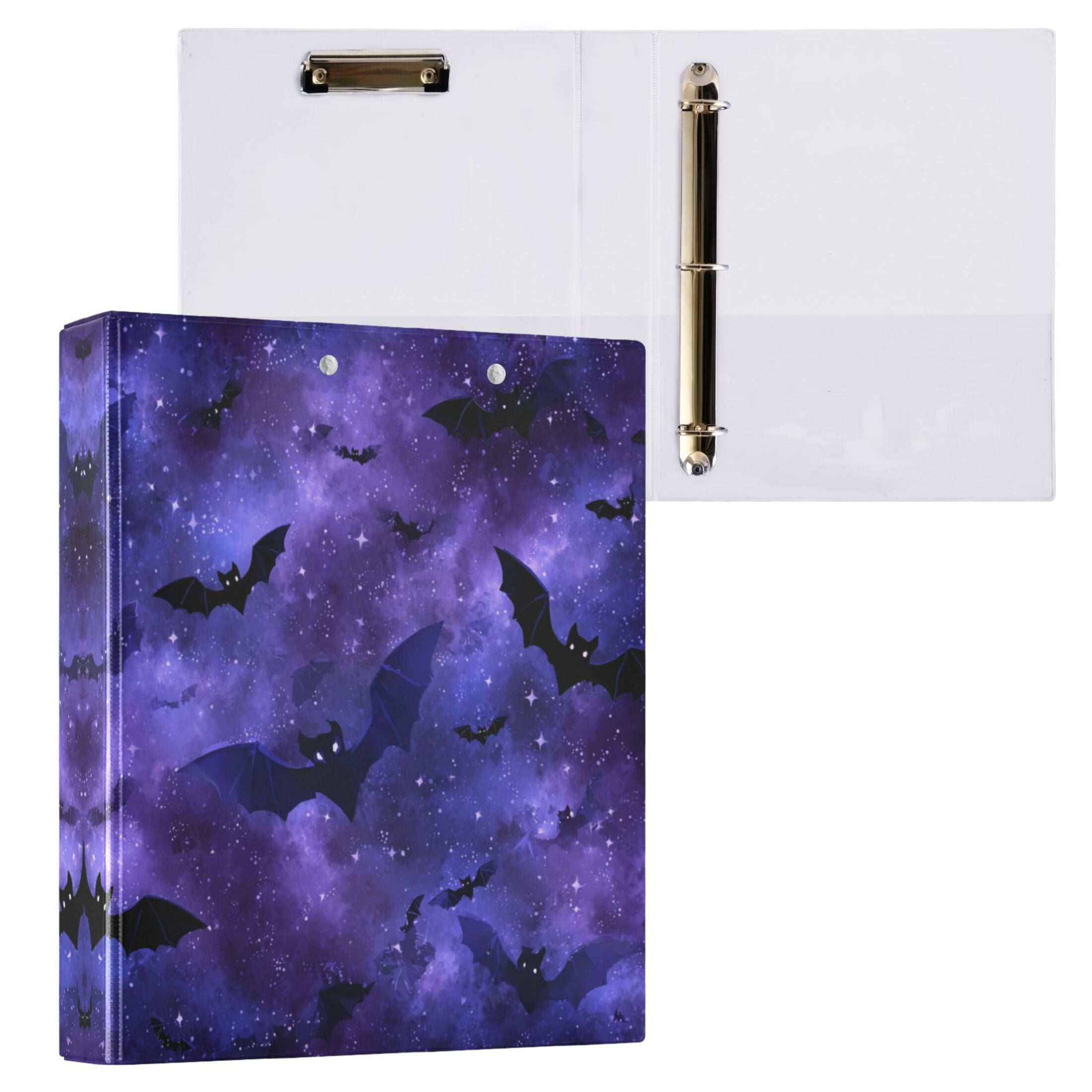 Bats in The Night Sky 3 Ring Hardcover Binders 1.5in Round Rings for ...