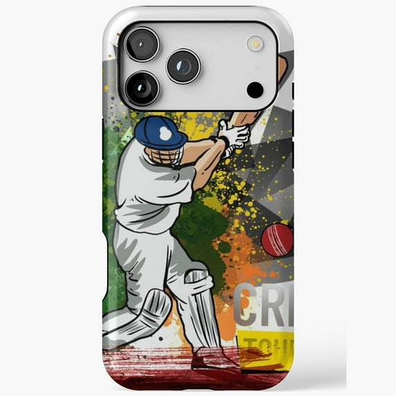 Batsman Cricket Sport Player Case for iPhone 11 12 13 14 15 16 17 Pro ...