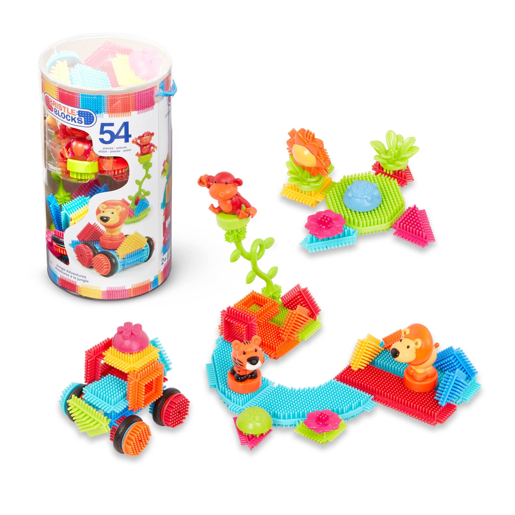 Battat- Bristle Blocks- STEM DHF10 Interlocking Building Blocks- 54 pc ...