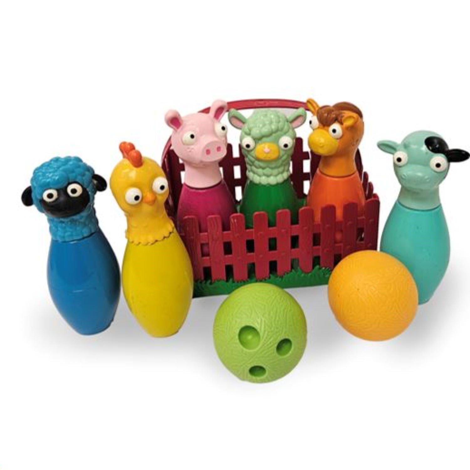 Battat Farm Animals Bowling Set for Toddlers 2 Years Old Pins and Balls ...