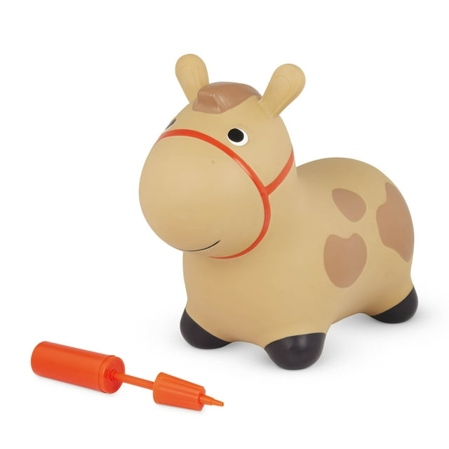 Battat Hoppin’ Pony Inflatable Bouncy Animal Ride-On, Toddler and ...