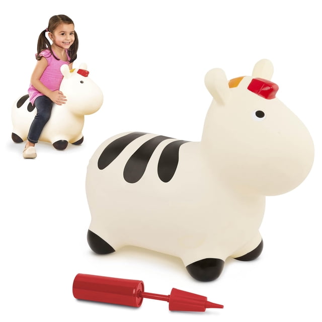 Battat – Inflatable Zebra Bouncer – Air Pump Included – Bouncy Animal ...