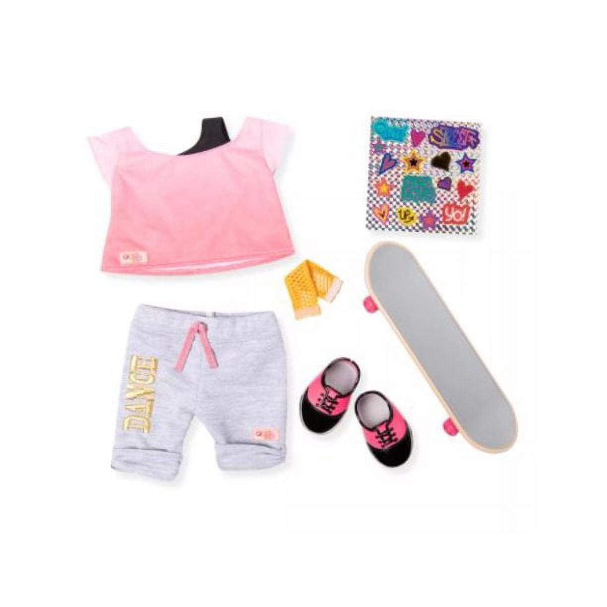 Battat Our Generation Colorful Skateboard Outfit for 18" Dolls ...