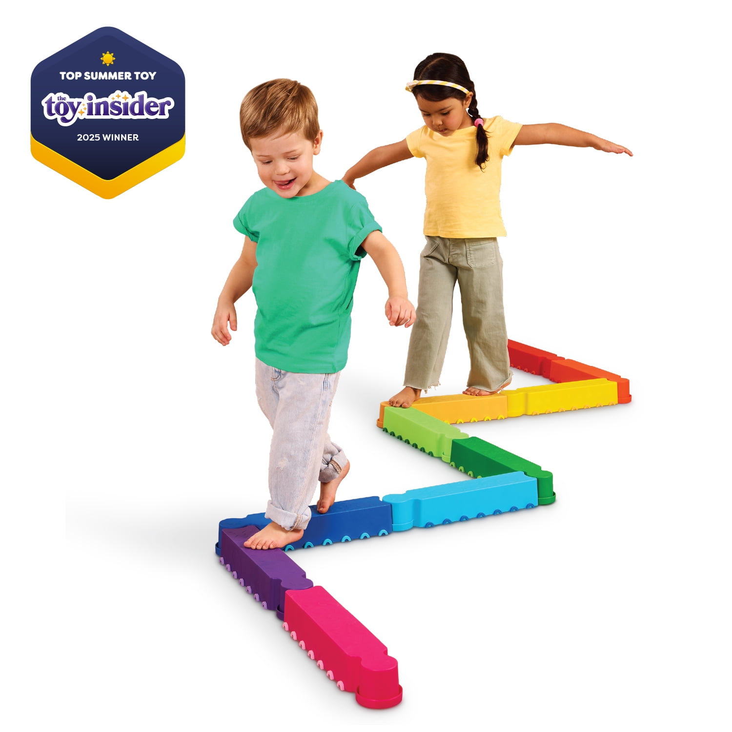 Free Shipping! Battat Rainbow Ridge Balance Beams Set with 10 Plastic ...