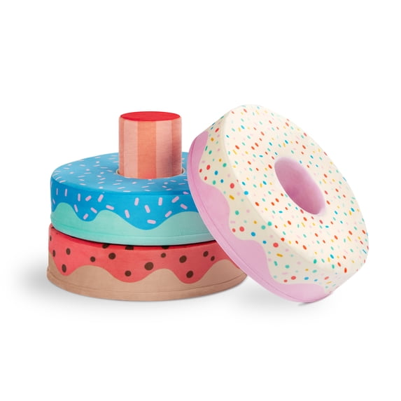 Battat Squishy Stack Donuts Stacking Foam Indoor Toy Donut 4 Piece Set ...