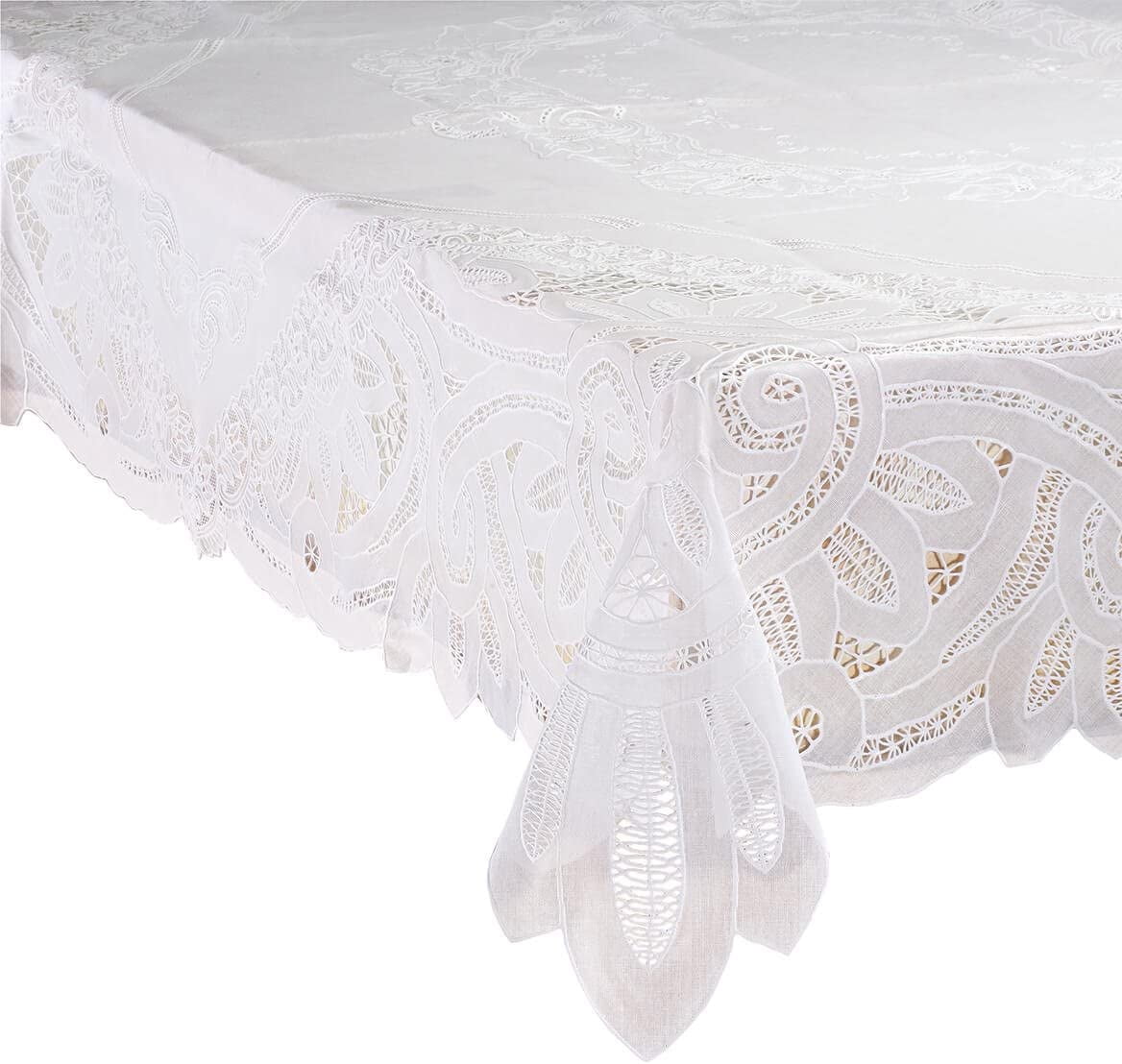 Battenberg Dining Table Cover Cloth, Vinyl Lace Rectangular 54x72 ...