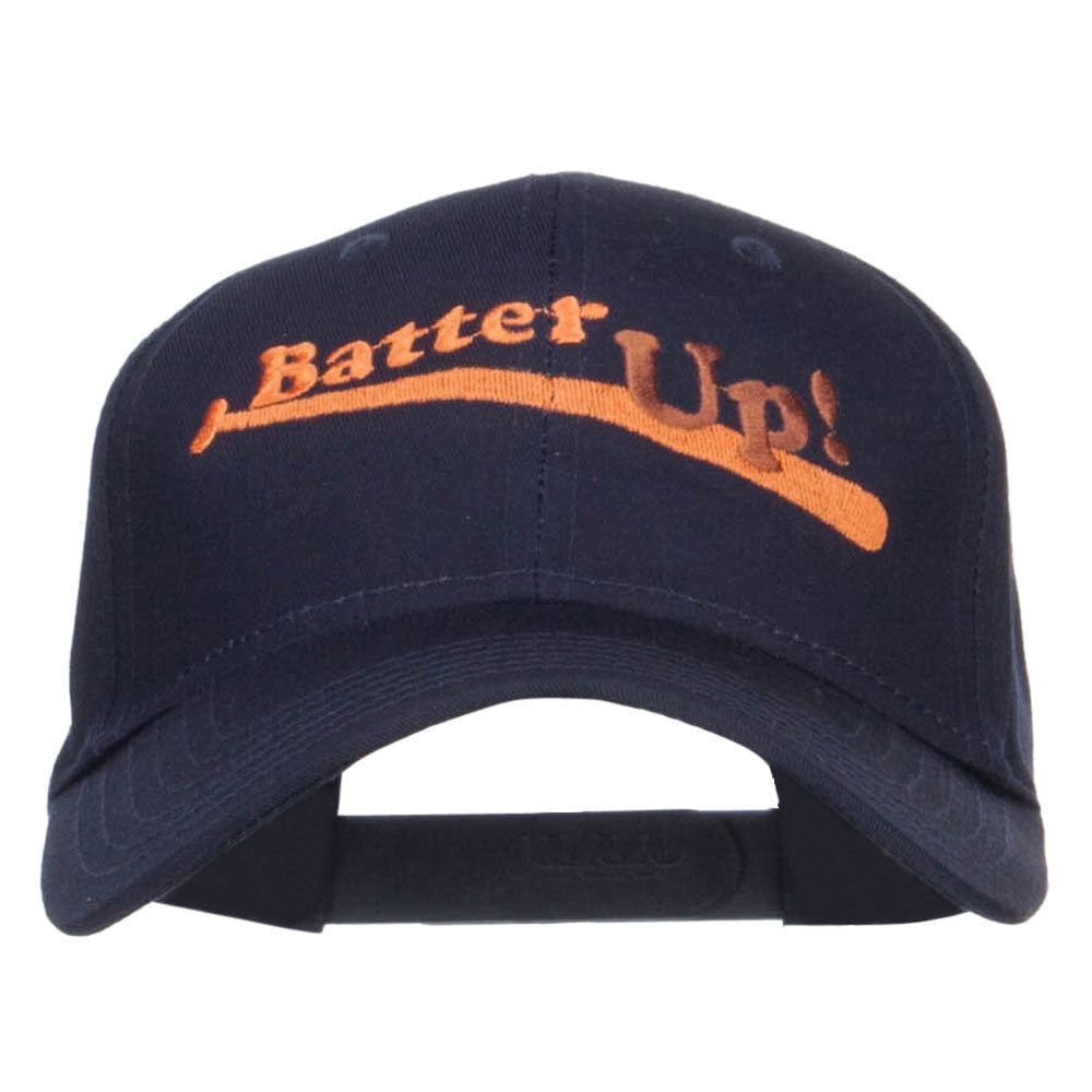 Batter Up Embroidered Low Profile Cap - Navy OSFM - Walmart.com