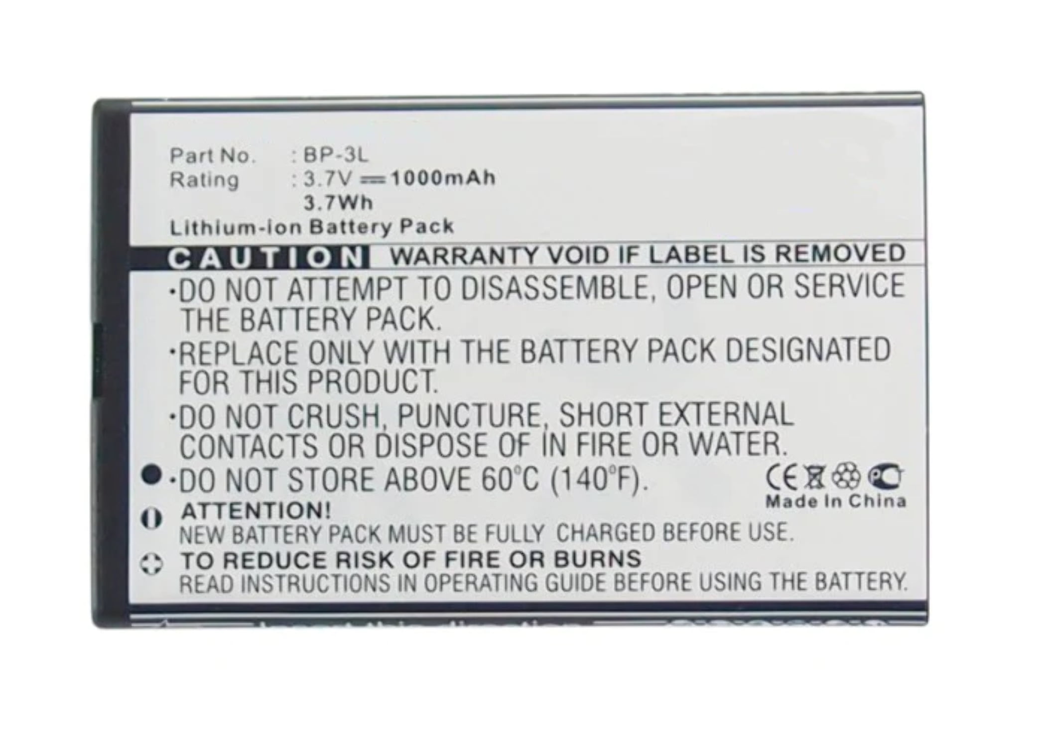 Batteries N Accessories BNA-WB-L3908 Cell Phone Battery - Li-ion, 3.7 ...