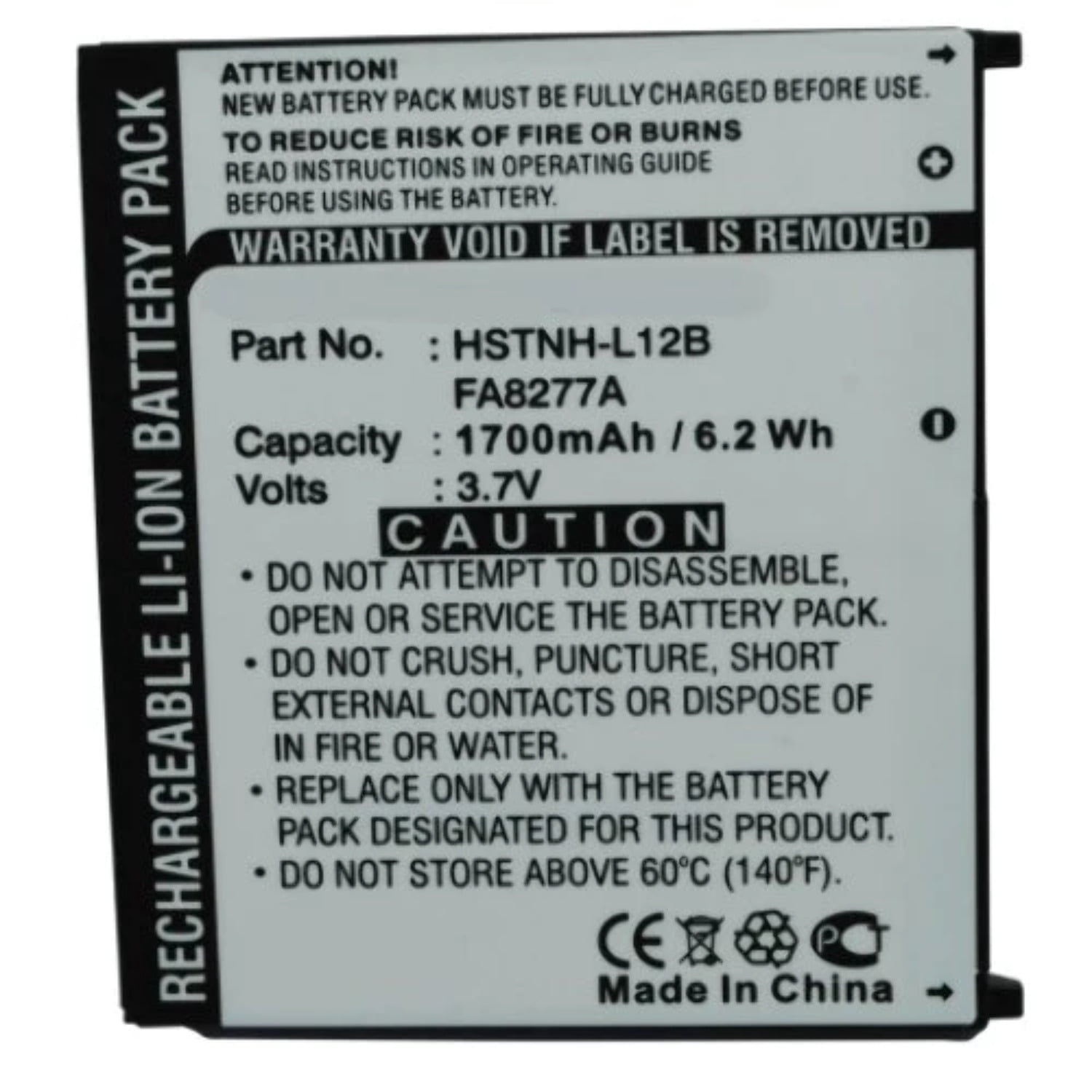 Batteries N Accessories BNA-WB-L8626 PDA Battery - Li-ion, 3.7V ...