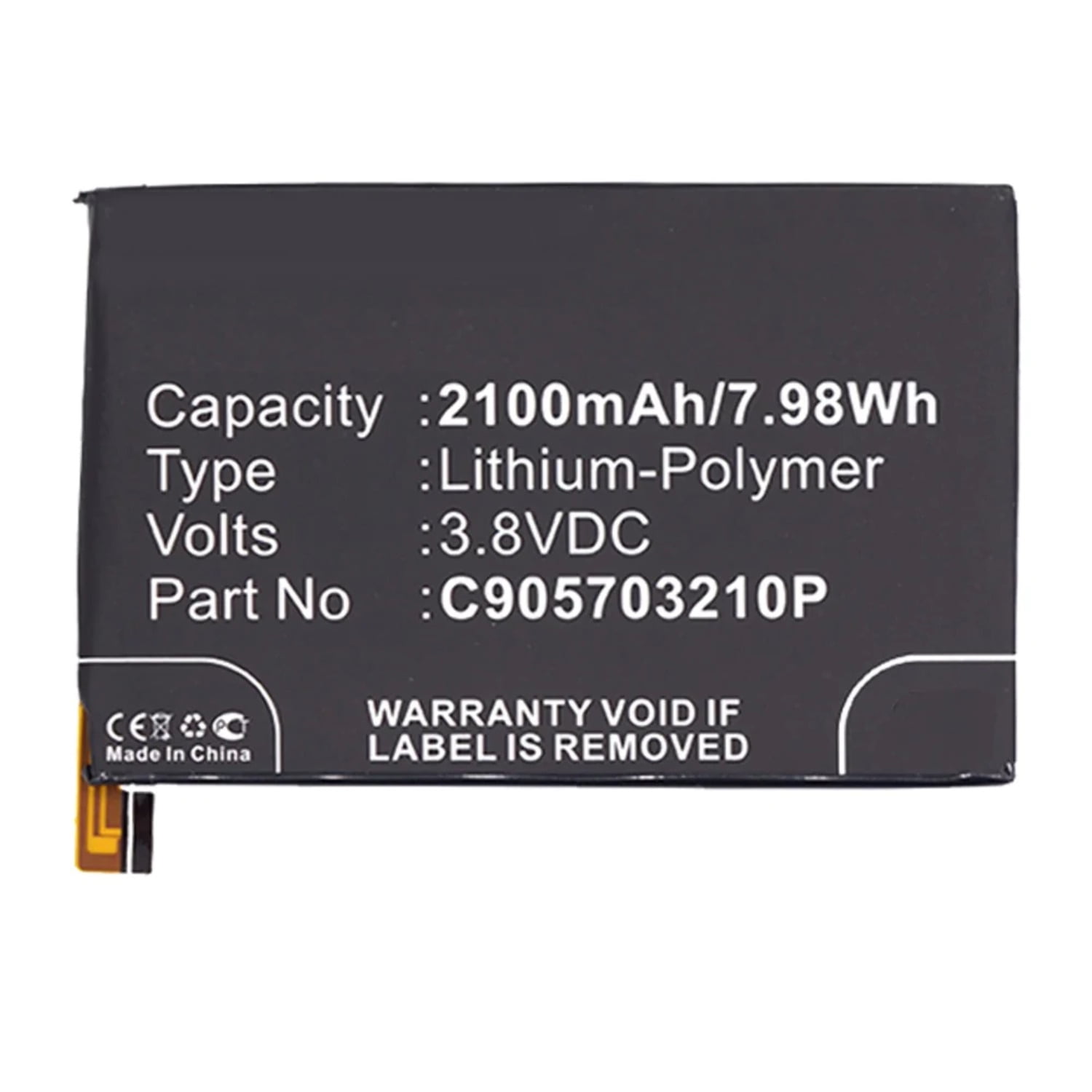 Batteries N Accessories BNA-WB-P3201 Cell Phone Battery - Li-Pol, 3.8V ...