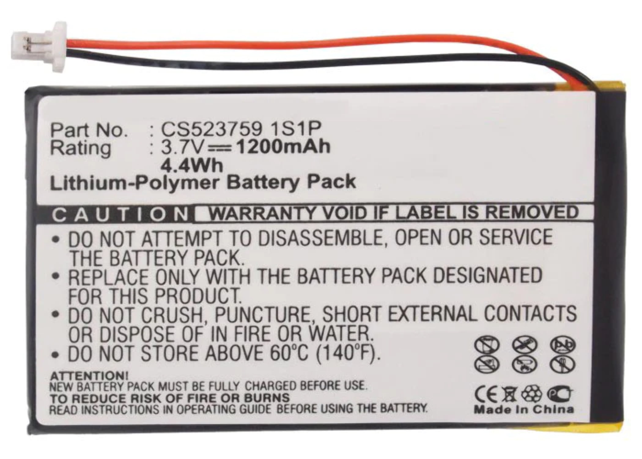 Batteries N Accessories BNA-WB-P7347 Remote Control Battery - Li-Pol, 3 ...