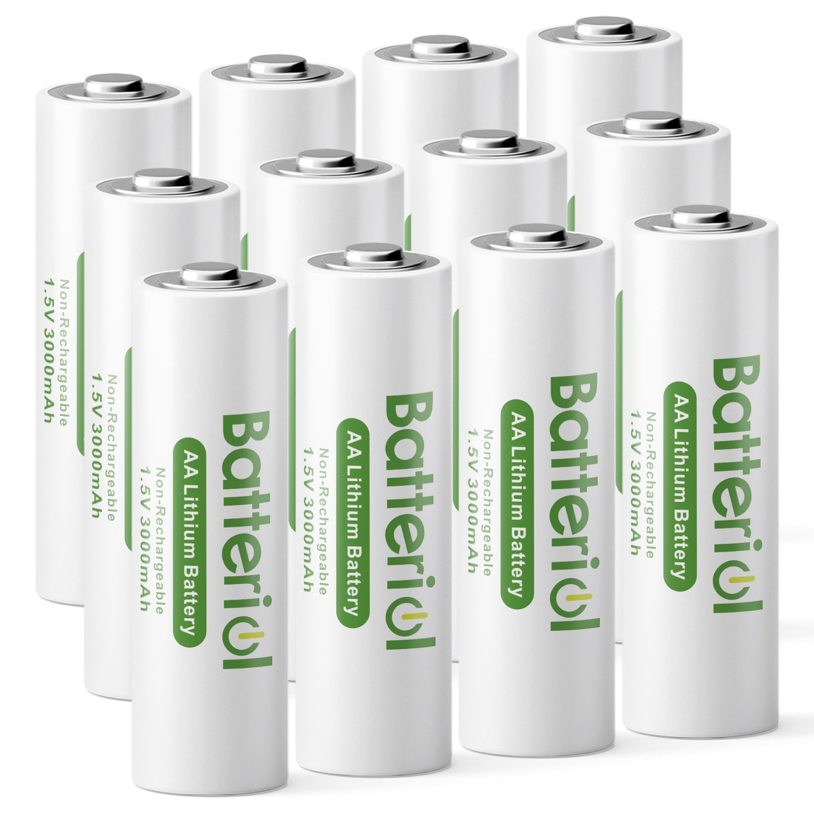 Batteriol Lithium Batteries AA, 3000mAh 1.5V Long Lasting for Blink ...