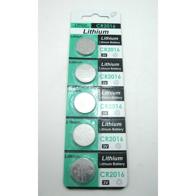 Battery 5 Pc Set CR2016 Lithium Button Cell Batteries - Walmart.com