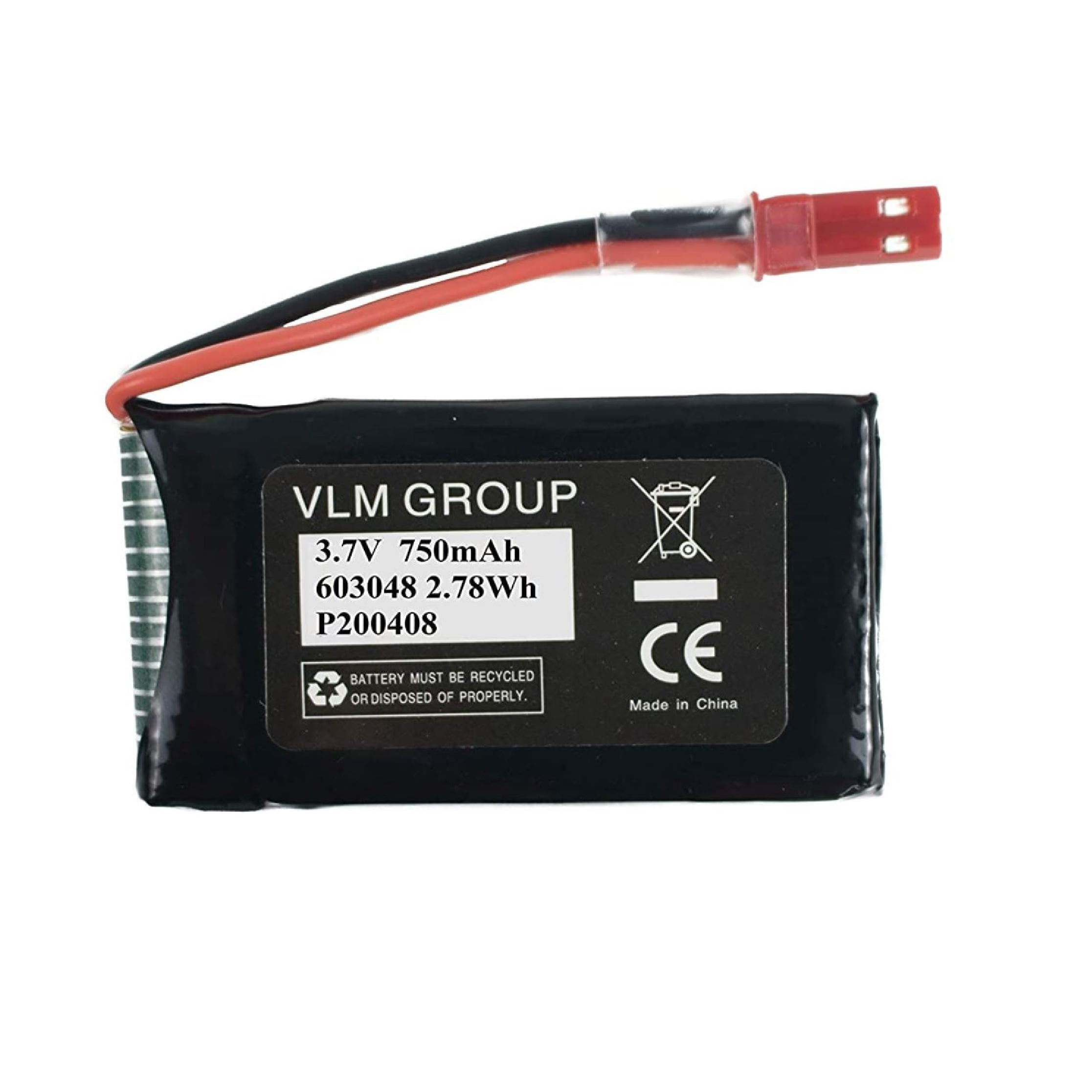 Sky Viper Drone Battery, 750mAh with 3.7V, fits s1700, s1750, V2400HD, V2450FPV, V2450GPS ...