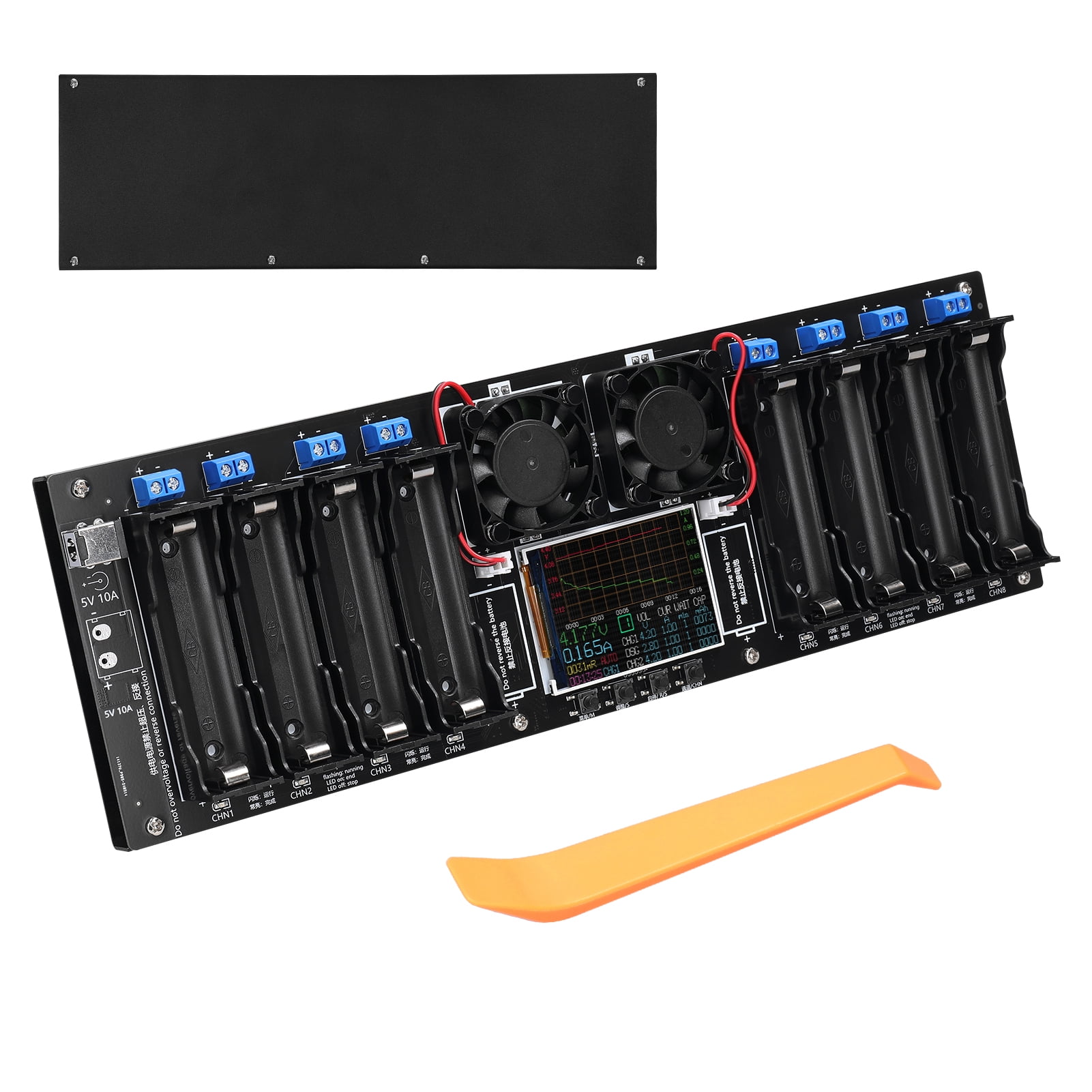 Battery 8-Channel Battery Tester 2.4inch TFT Display Battery Capacity ...