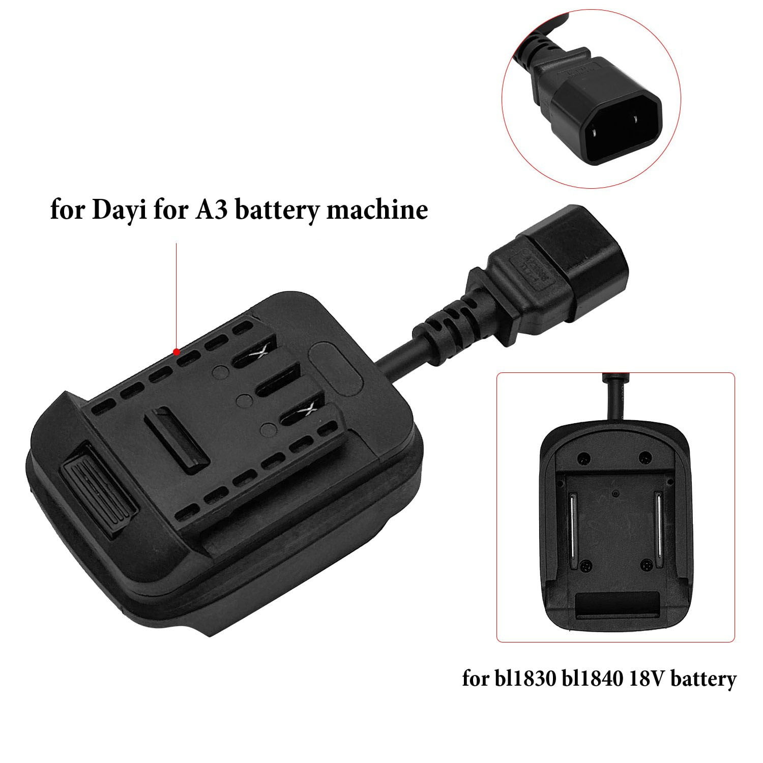 Battery Adapter Cable Connector For BL1830 BL1840 BL1850 for dayi for ...