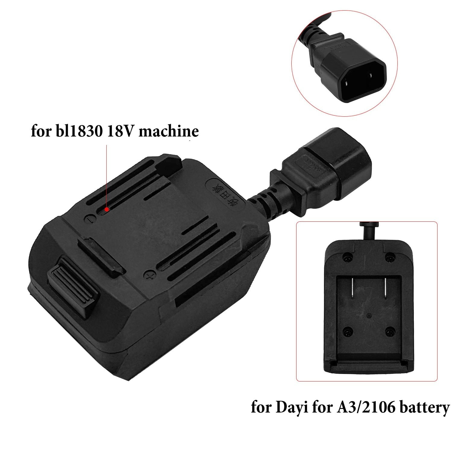 Battery Adapter Cable Connector For BL1830 BL1840 BL1850 for dayi for ...