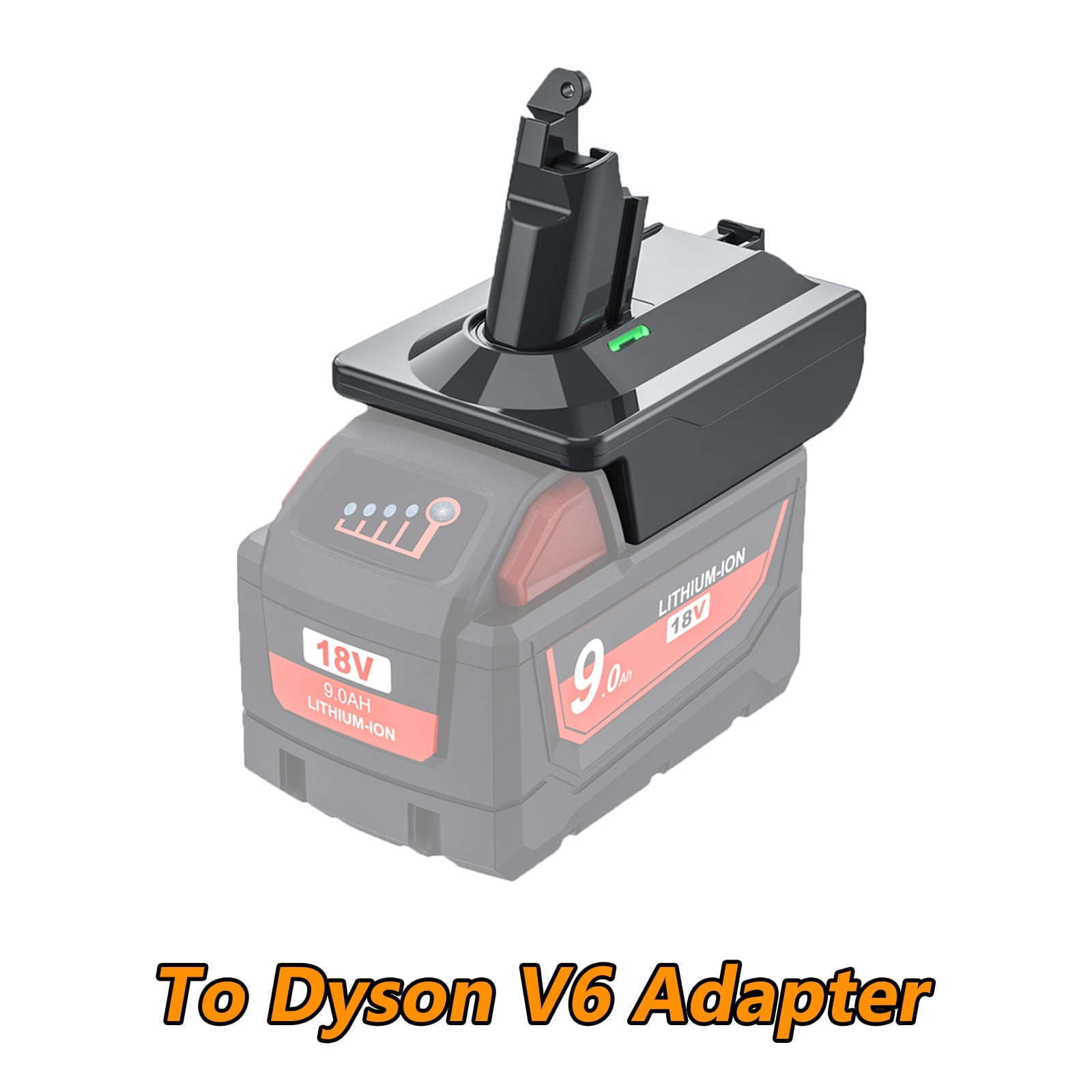 Battery Adapter For Milwaukee M18 18V Battery to Dyson V6/V7/V8 Adapter ...