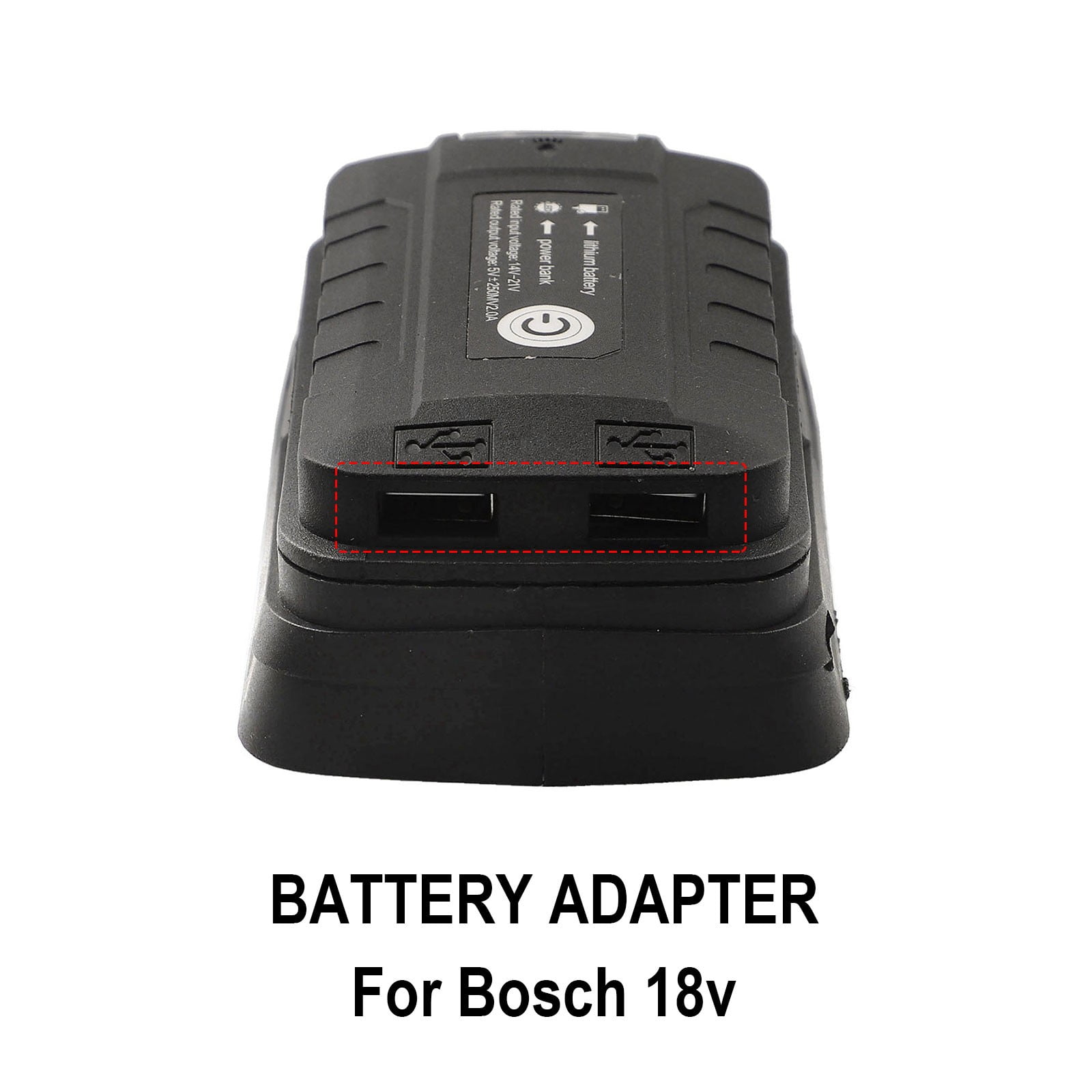 Battery Adapter for Bosch 18V Li-Ion Battery Dual Usb Output Ports ...