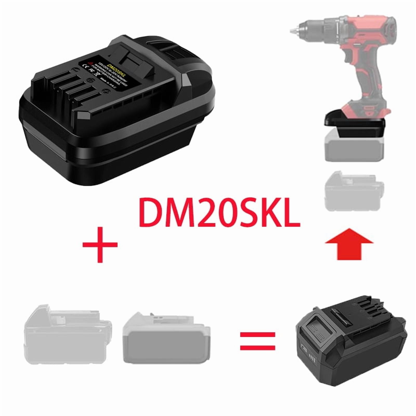 Battery Adapter for Dewalt 20V 60V for Milwaukee 18V Lithium Batteries ...