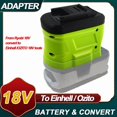 Battery Adapter for Ryobi 18V Convert to for Einhell Ozito Tool 18V ...