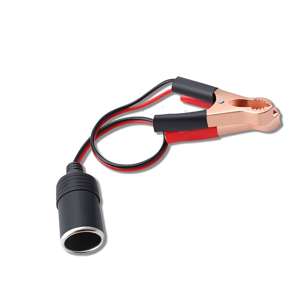 Battery Alligators Clip to Female Power Socket Outlet Boosting Power ...