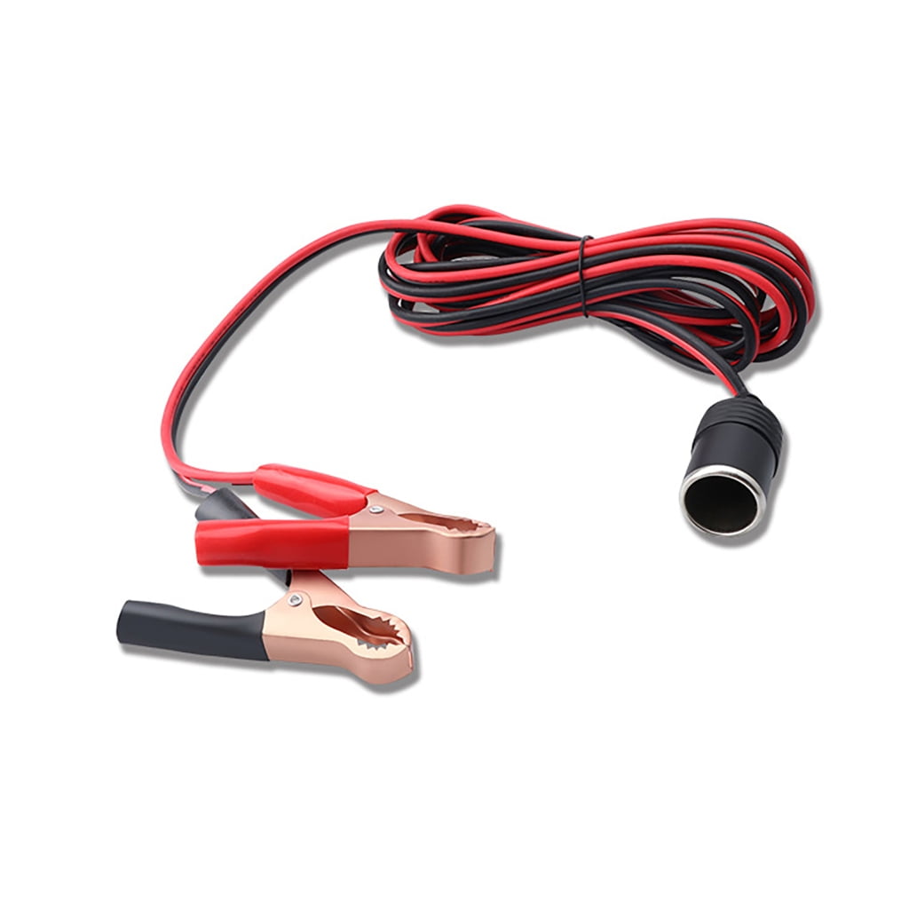 Battery Alligators Clip to Female Power Socket Outlet Boosting Power ...