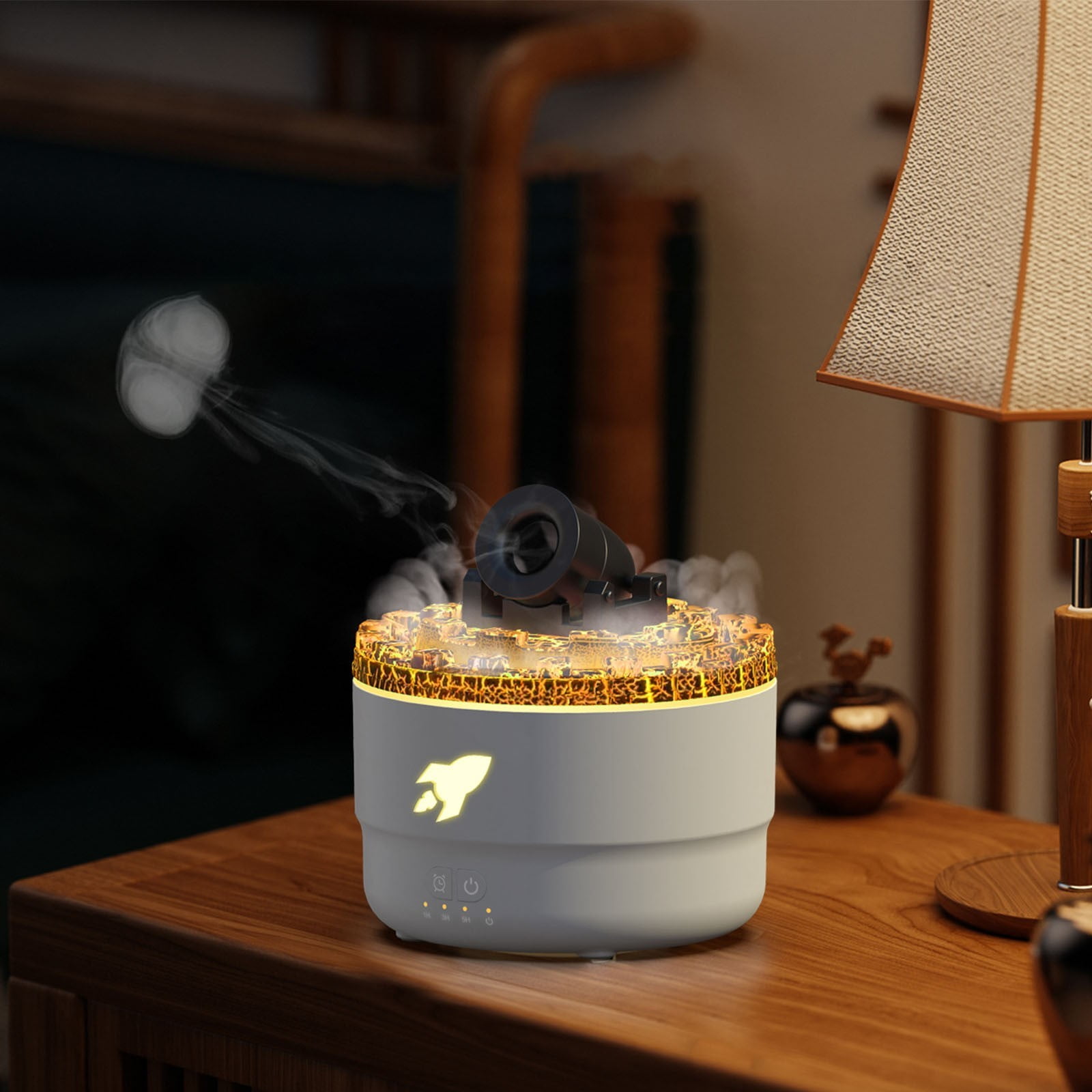 Battery Aromatherapy Convenient Home Bedroom Colorful Flame Light Big ...