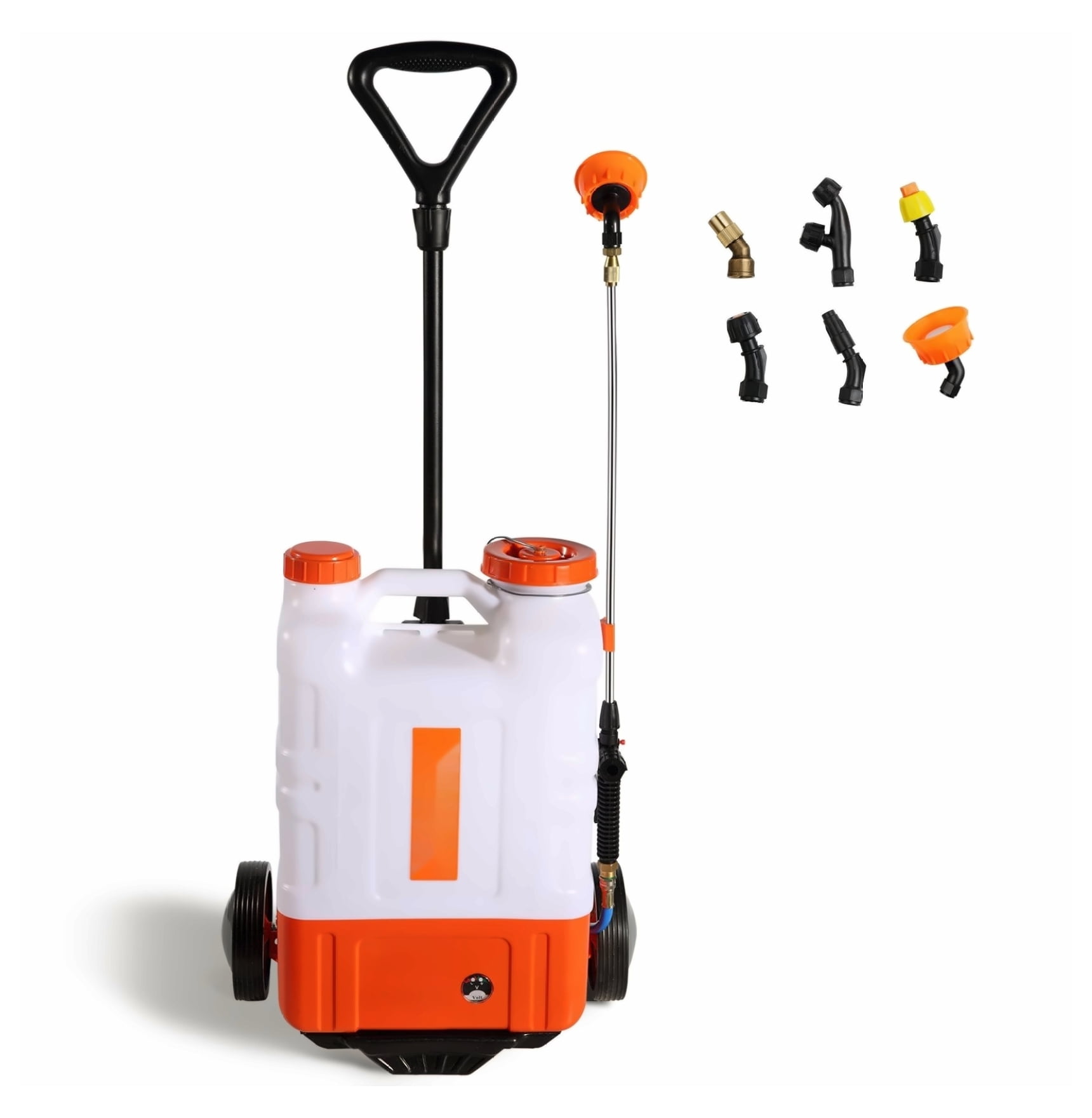 Battery Backpack Sprayer with Cart, 4 Gallon, 0-94 PSI, 12V 7.2Ah, 8 ...