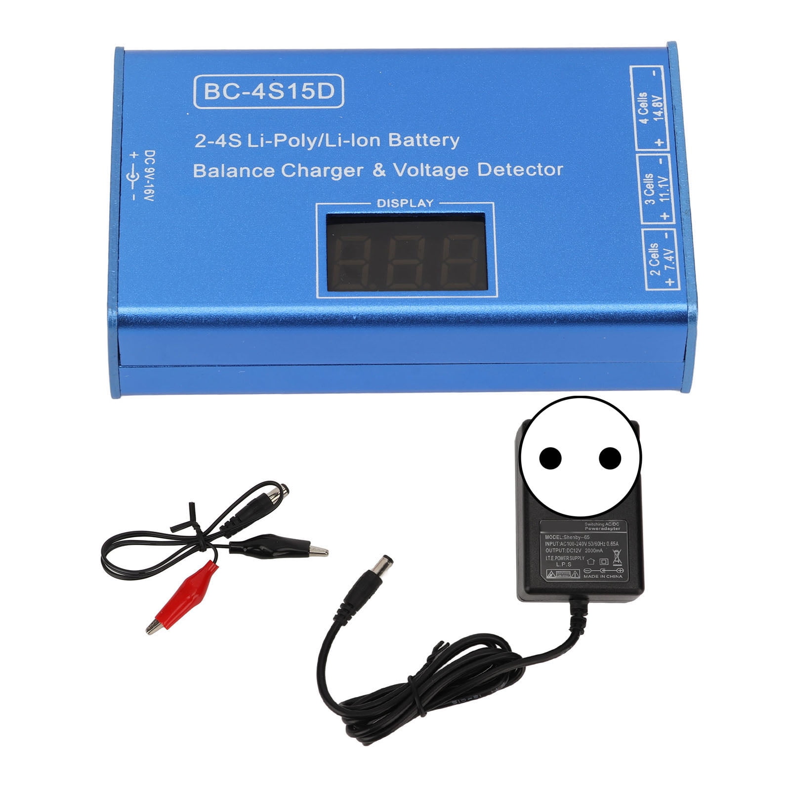 Battery Balance Charger 2?4S Voltage Tester Digital Display AC 100?240V ...