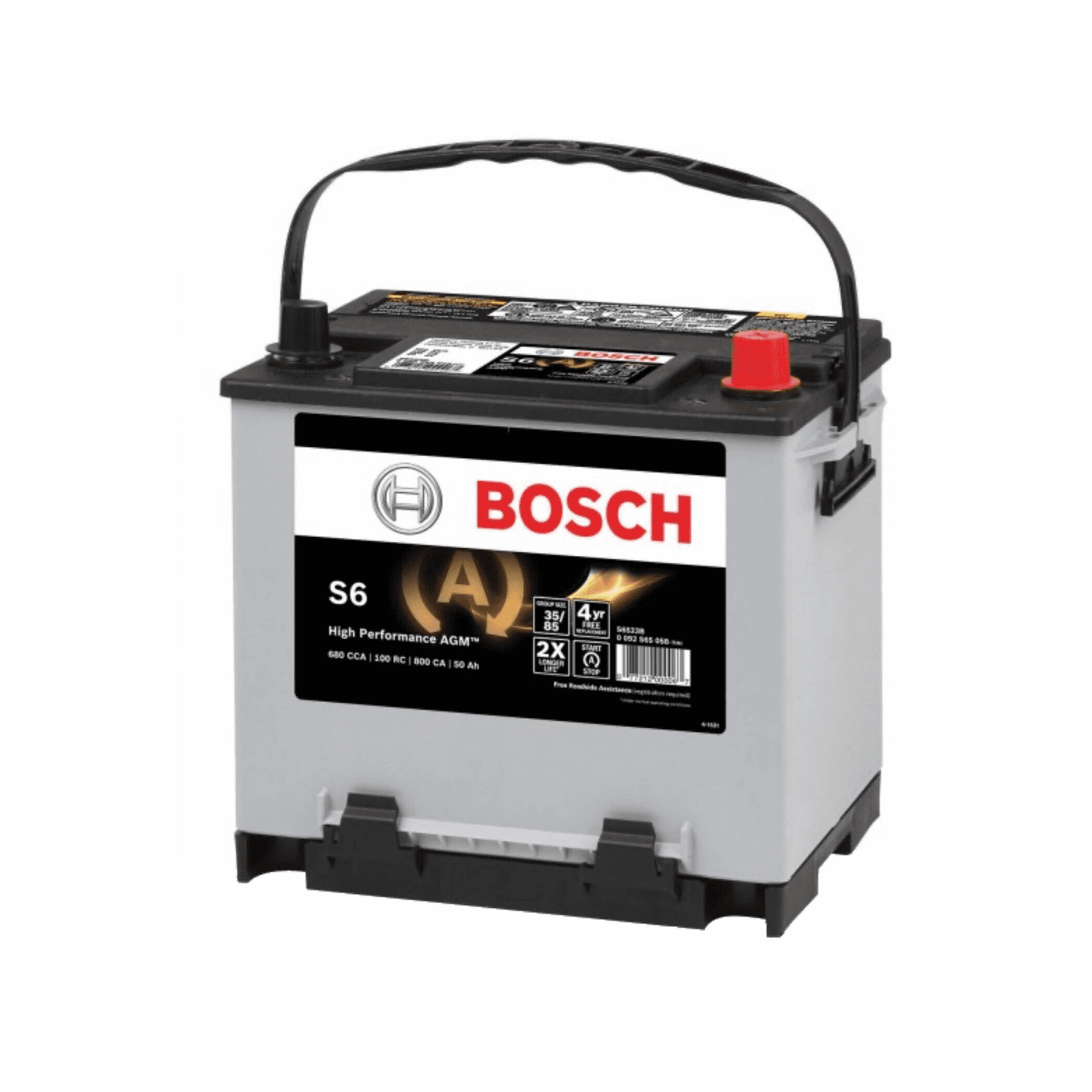 Battery Bosch AGM Valve Regulated BCI Group 35 CCA 680 100 Reserve ...