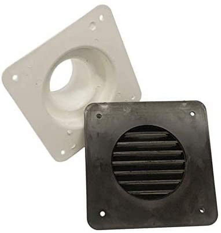Battery Box Vent System - Black - Louver Cover and Cone Plate - RVs ...