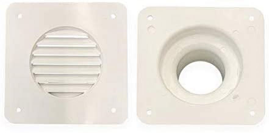 Battery Box Vent System - White - Louver Cover and Cone Plate - RVs ...