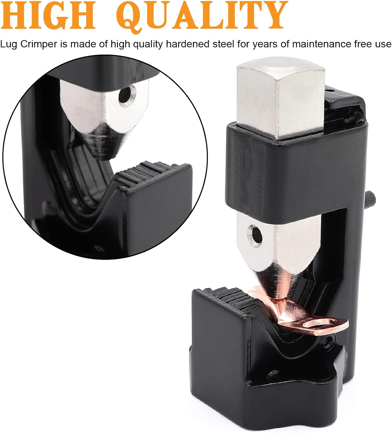 Battery Cable Lug Crimping Tool for AWG 8-4/0 Terminals with Cable ...