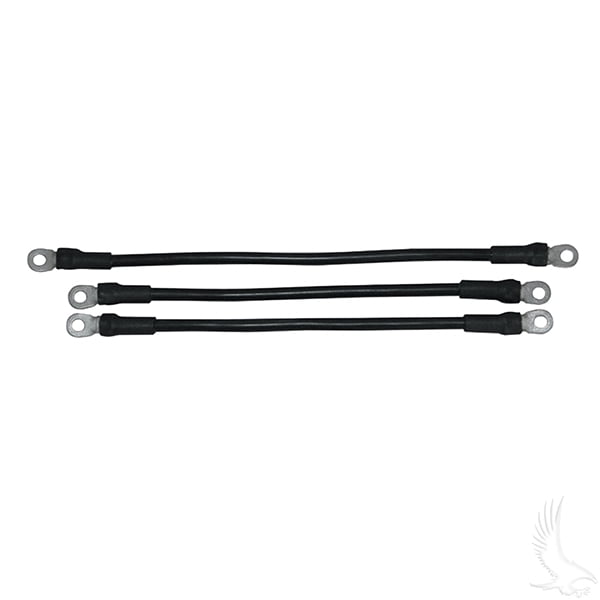 Red Hawk Battery Cable Set For Yamaha Drive 12V Batteries, 5/16" ring ...