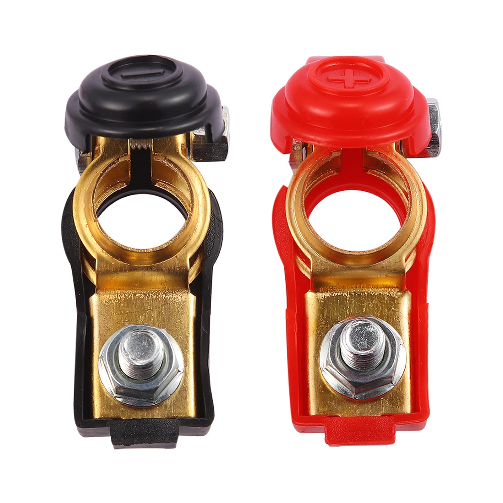 Battery Cable Terminal Clamps Connectors with Heavy Duty Copper Ring ...