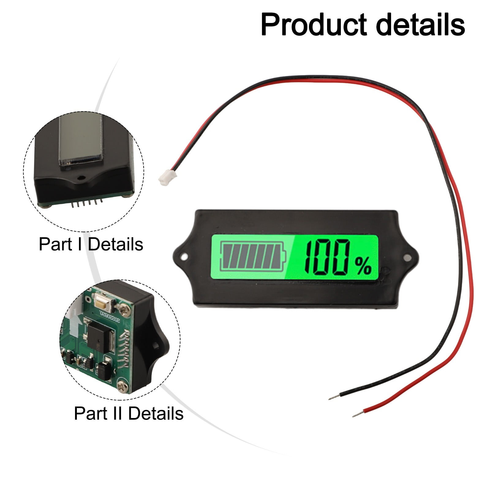 Battery Capacity Display 12V-48V Battery Display For 12V-48V Lithium ...