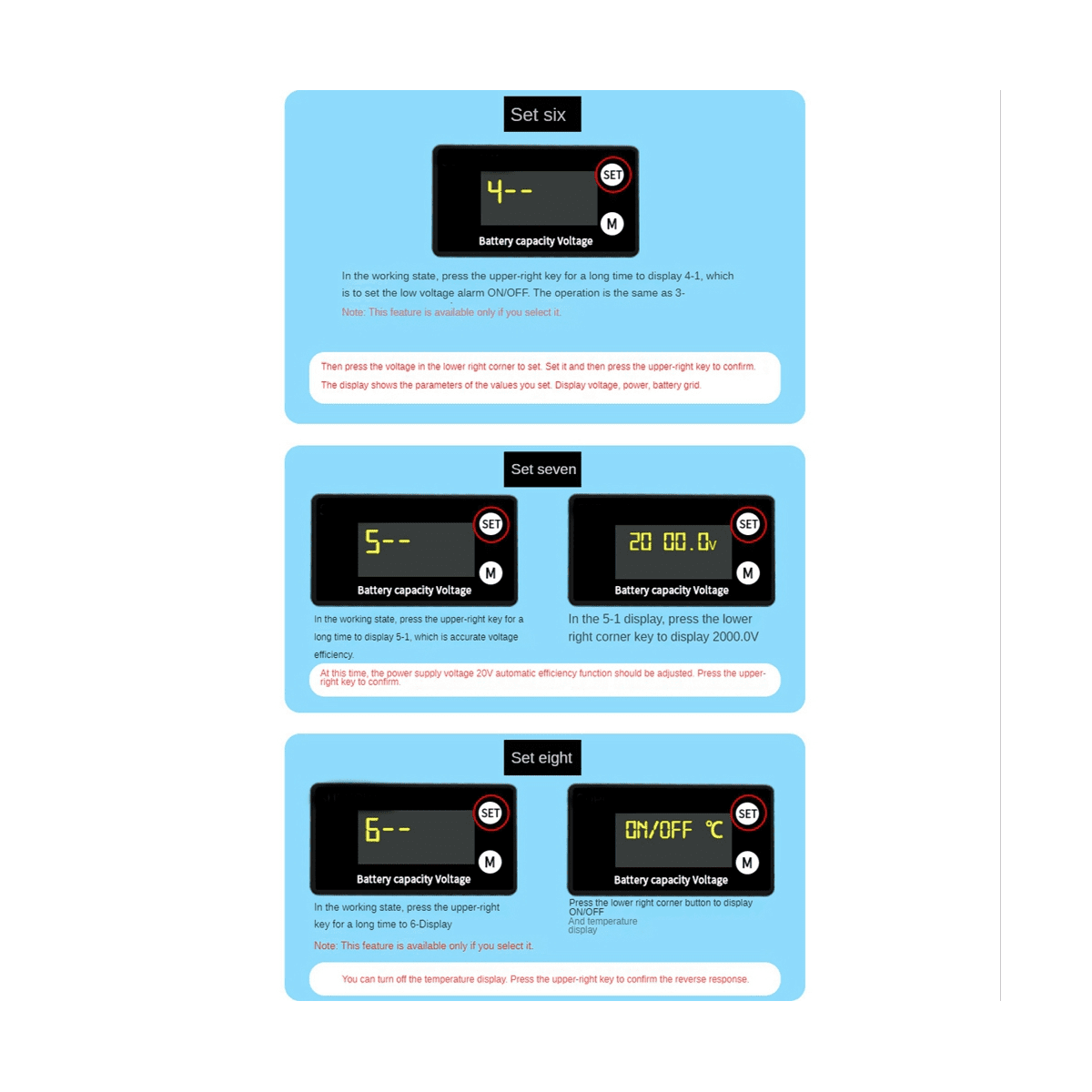 Battery Capacity Indicator DC 8V-100V Lead Acid Lithium LiFePO4 Car ...