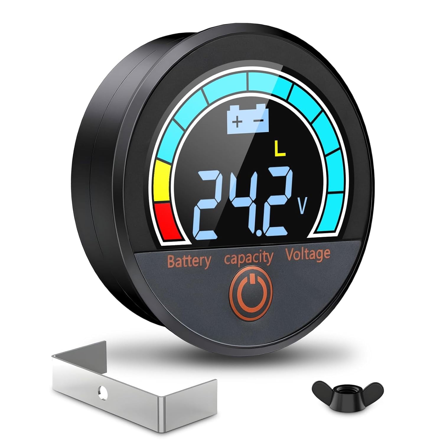 Battery Capacity Voltage Meter, 12V 24V 48V 60V 84V IP68 Waterproof LCD ...